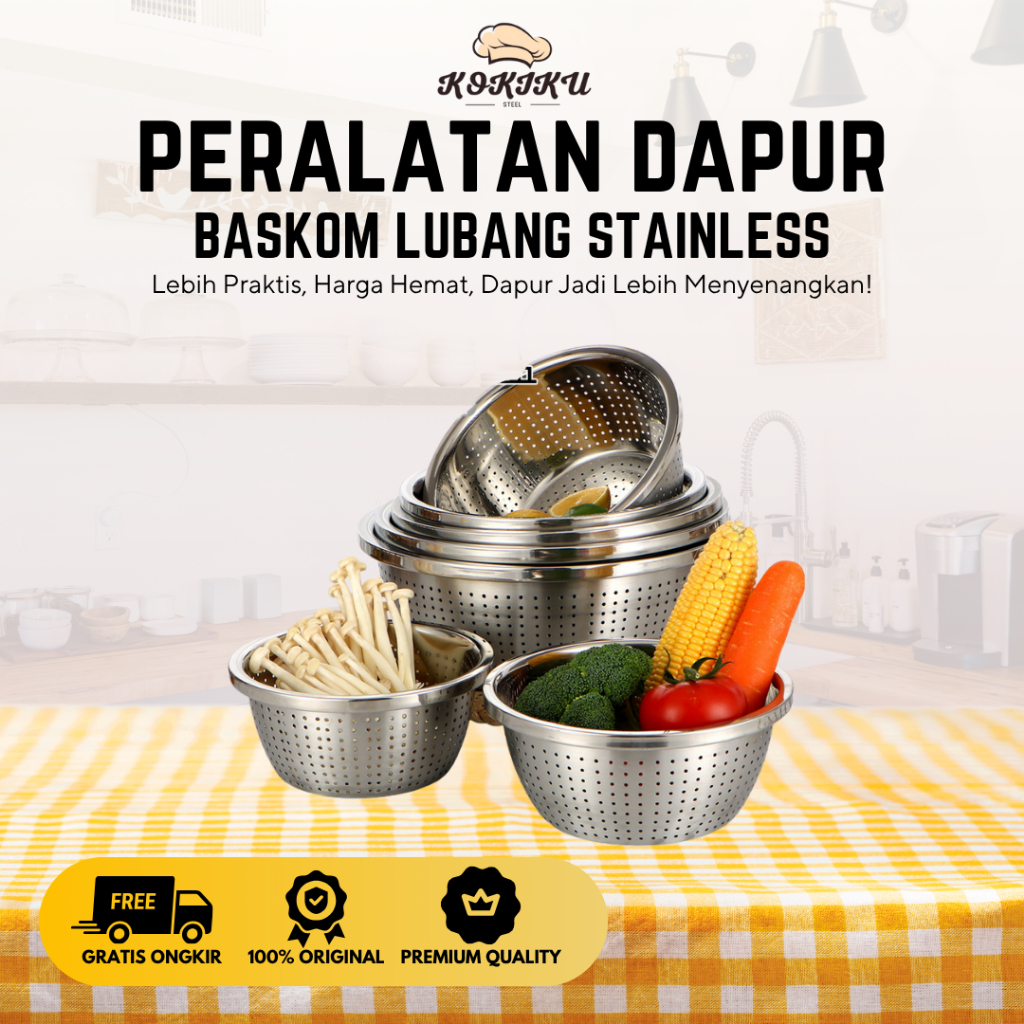 Jual Kokiku Steel - Baskom Lubang Saringan Stainless Steel 304 Tahan ...