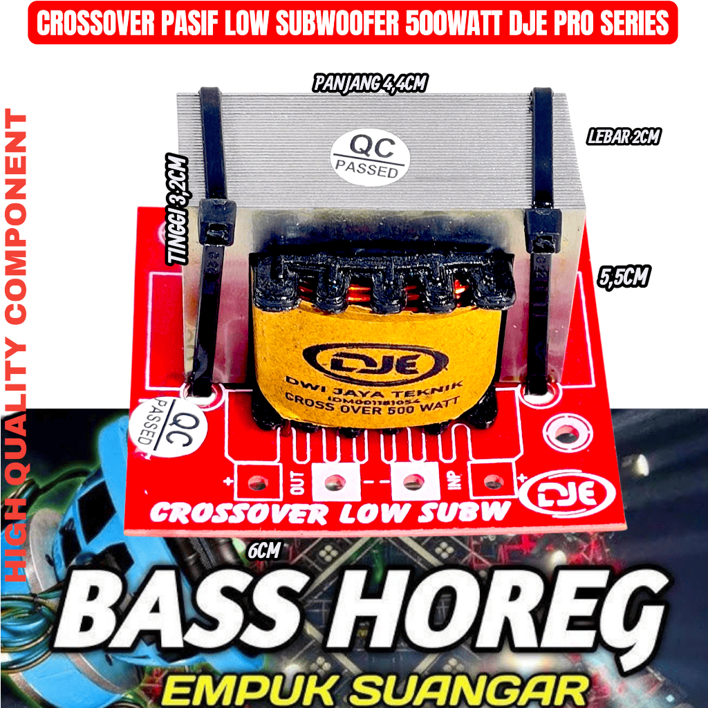 Jual KIT CROSSOVER 1 WAY SUBWOOFER 500 WATT DJE PRO SERIES KROSOFER ...