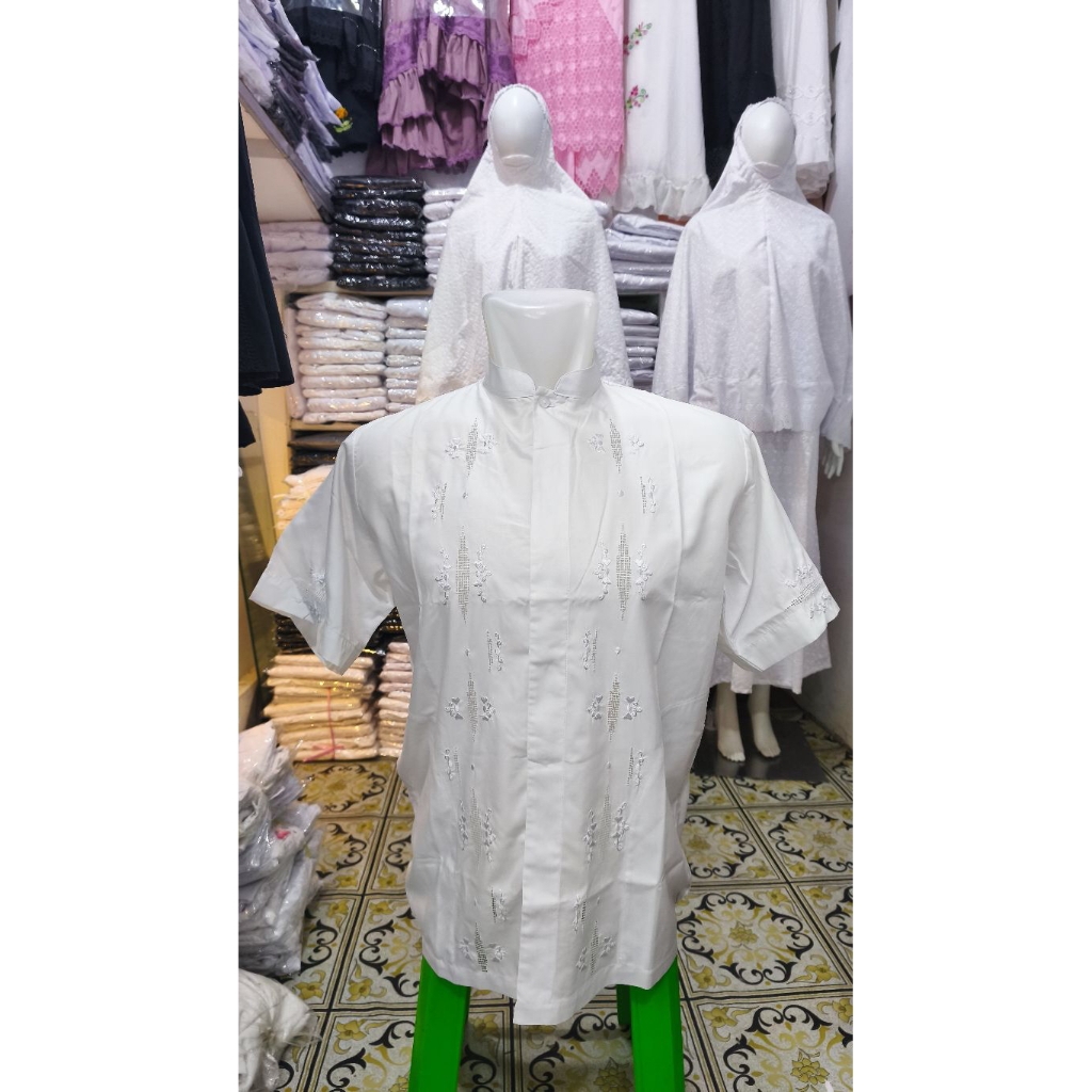 Jual Baju Koko bordir sulam cabut benang Bukittinggi | Shopee Indonesia