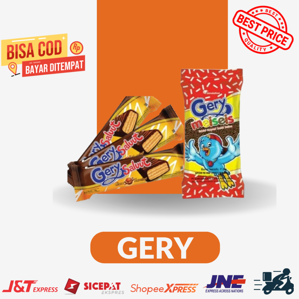 Jual GARUDAFOOD Gery Salut Wafer Choco Hazelnut Gery Meises 7gr × 10 ...
