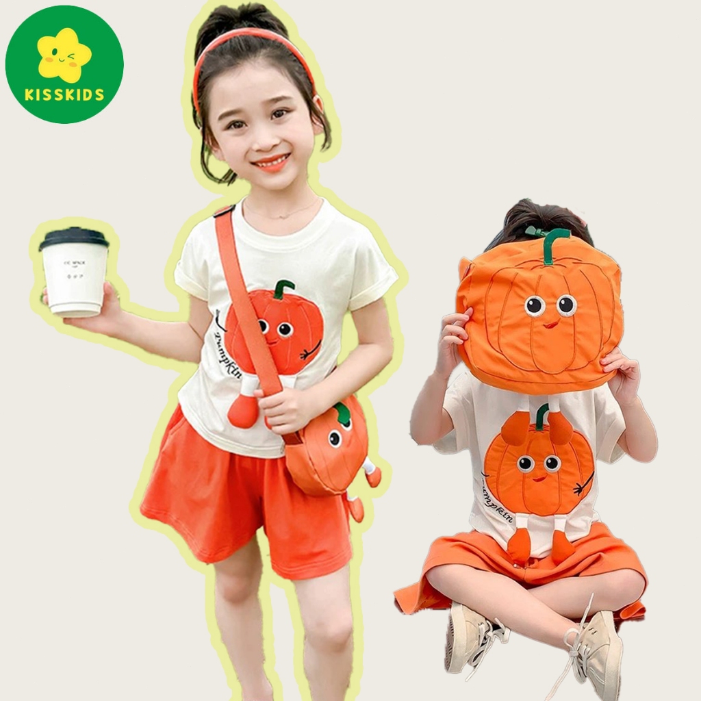 Jual Terbaru One Set Jeans Anak Perempuan Kartun labu Setelan- Usia 2-8 ...