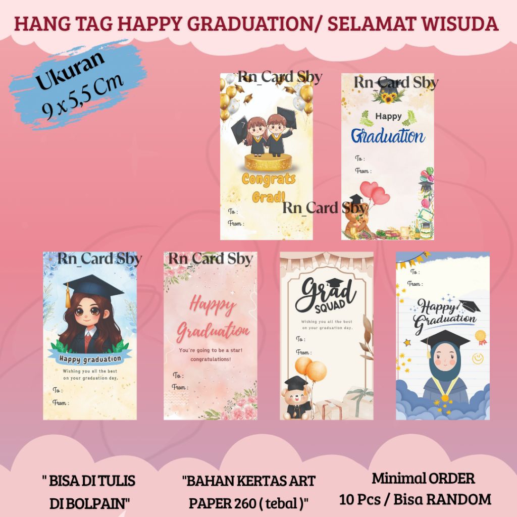 Jual HANG TAG GRADUATION || HANG TAG WISUDA || KARTU UCAPAN WISUDA ...
