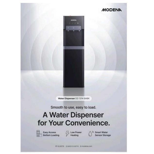 Jual Modena Dispenser Galon Bawah DD 1314 BABK Stainless Steel Black ...