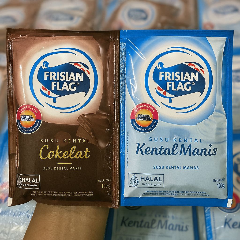 Jual Susu Frisian Flag Energo Kental Manis Sachet – Cokelat / Putih ...