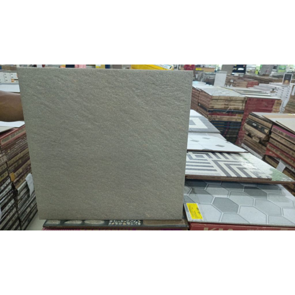 Jual KIA IMPRESSO Keramik ROCKY GREY 40x40 / KW3 Keramik Lantai ROCKY ...