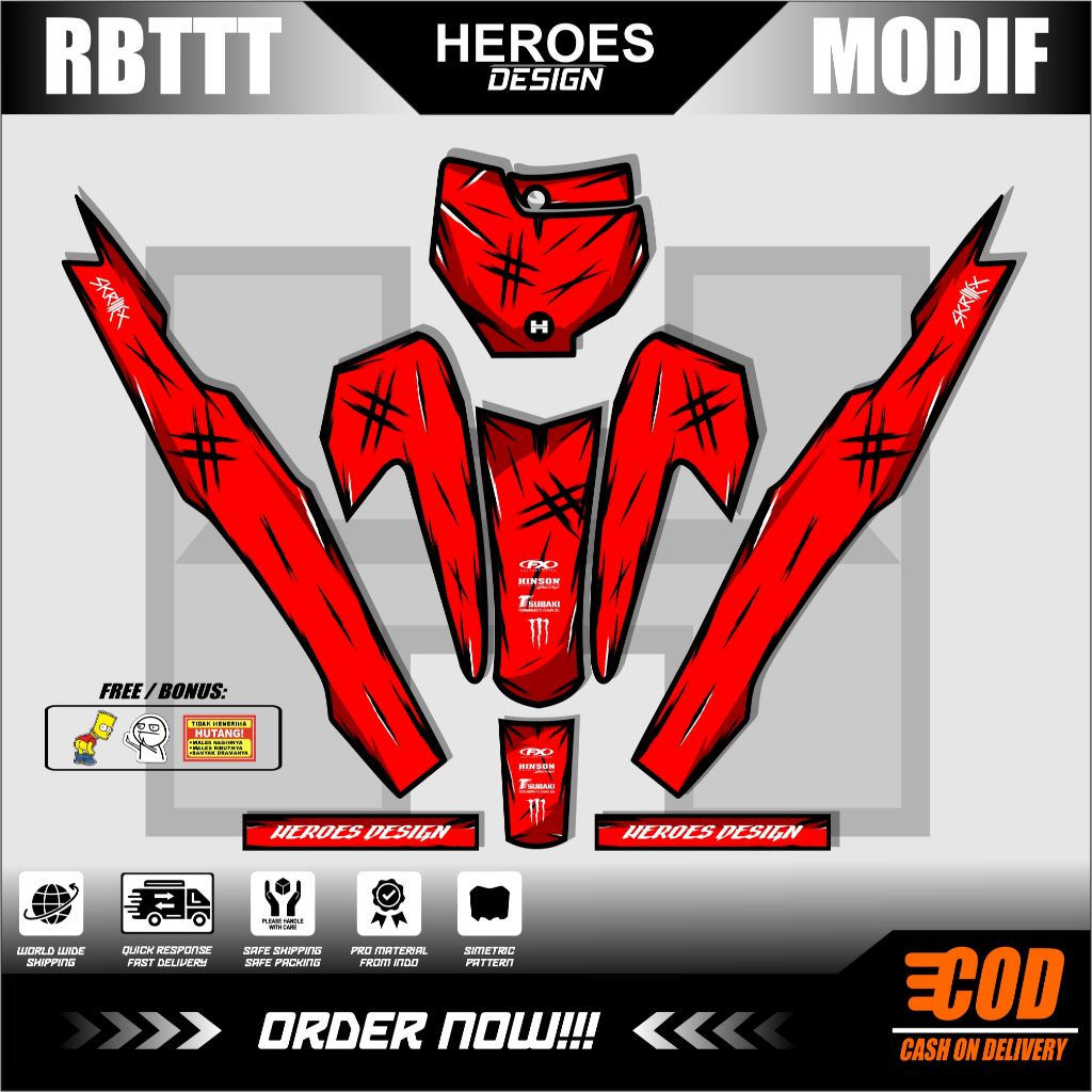 Jual Sticker RBT/GTX VEGA R NEW Stiker Striping Motor RBT Bebek Modif ...