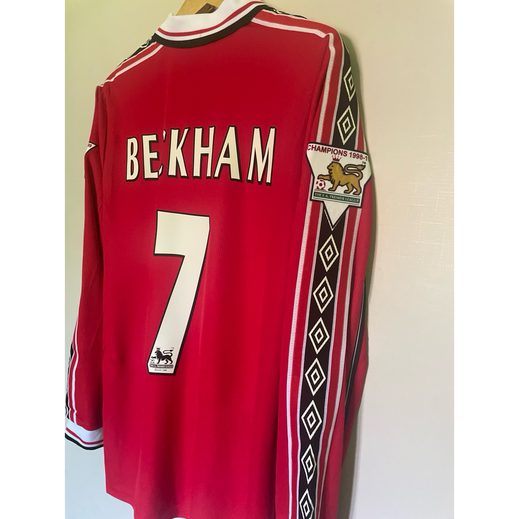 Jual Jersey Retro Mu Home 1998 Nns Beckham | Shopee Indonesia