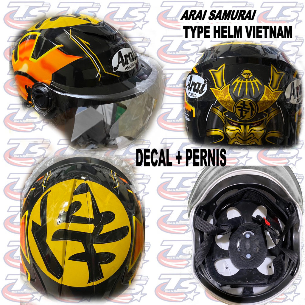 Jual helm motif arai helm copy motif arai motif samurai | Shopee Indonesia