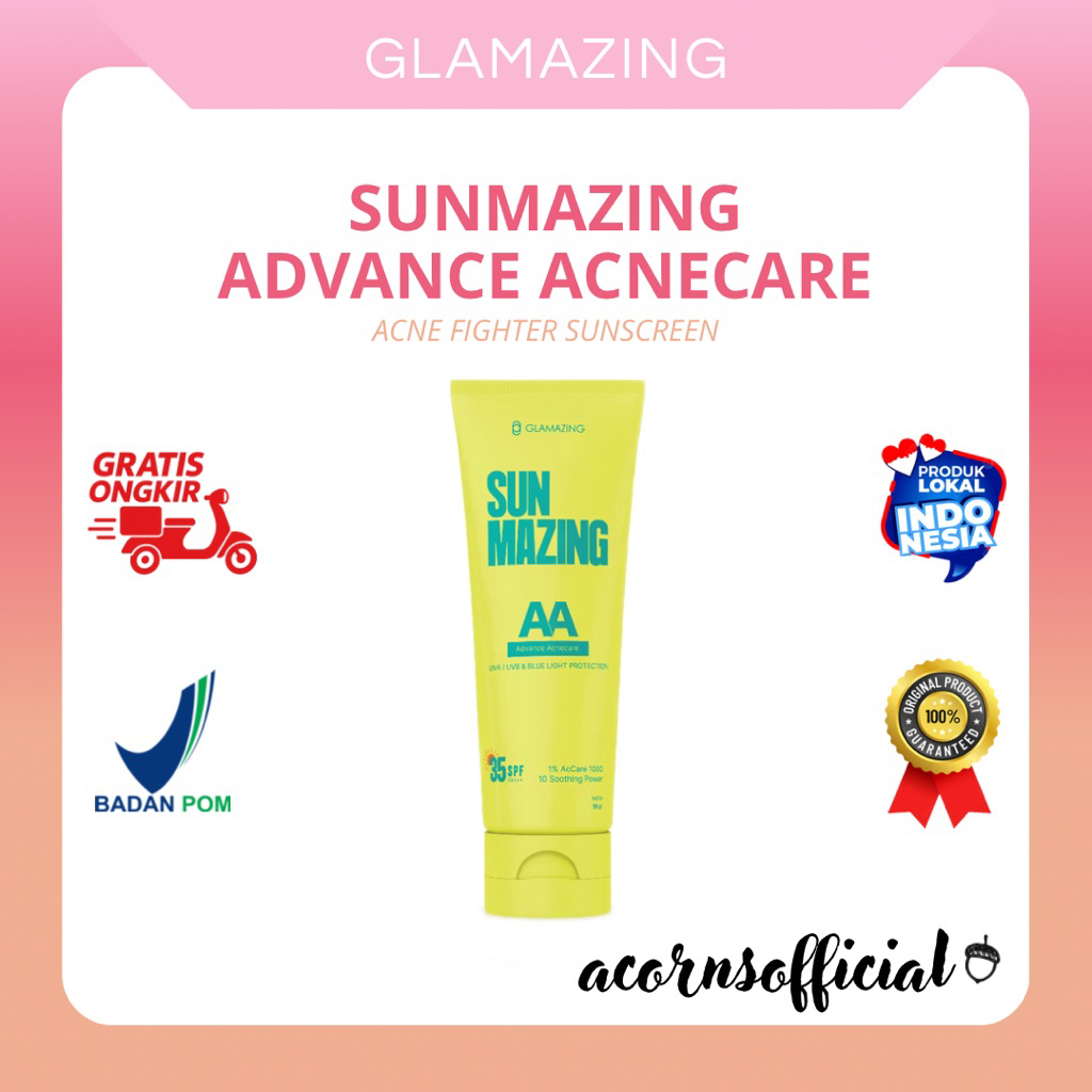 Jual GLAMAZING Sunmazing Advance Acnecare 50 ml – Sunscreen Anti ...