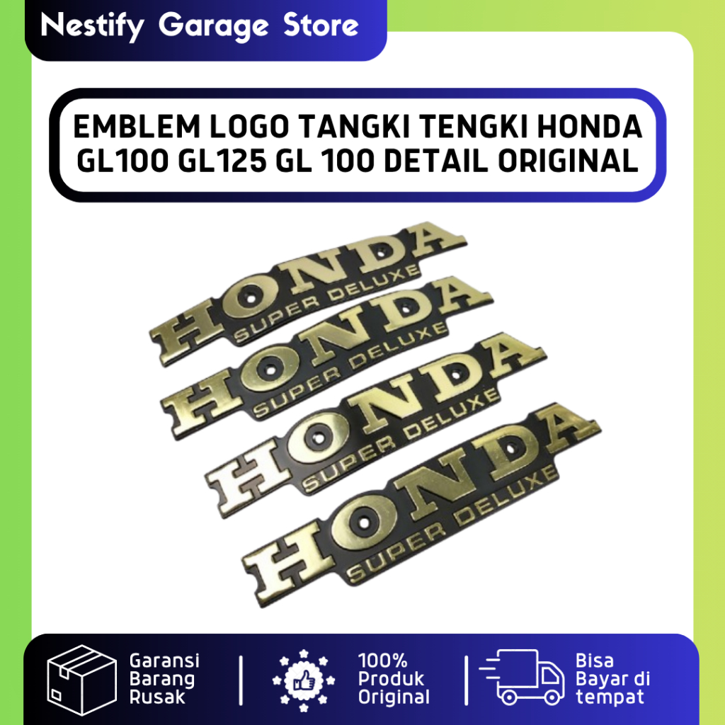 Jual EMBLEM LOGO TANGKI TENGKI BENSIN HONDA GL 100 125 DETAIL ORIGINAL ...