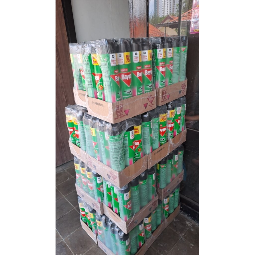 Jual baygon semprot 600ml+75ml / baygon karton isi 12 | Shopee Indonesia