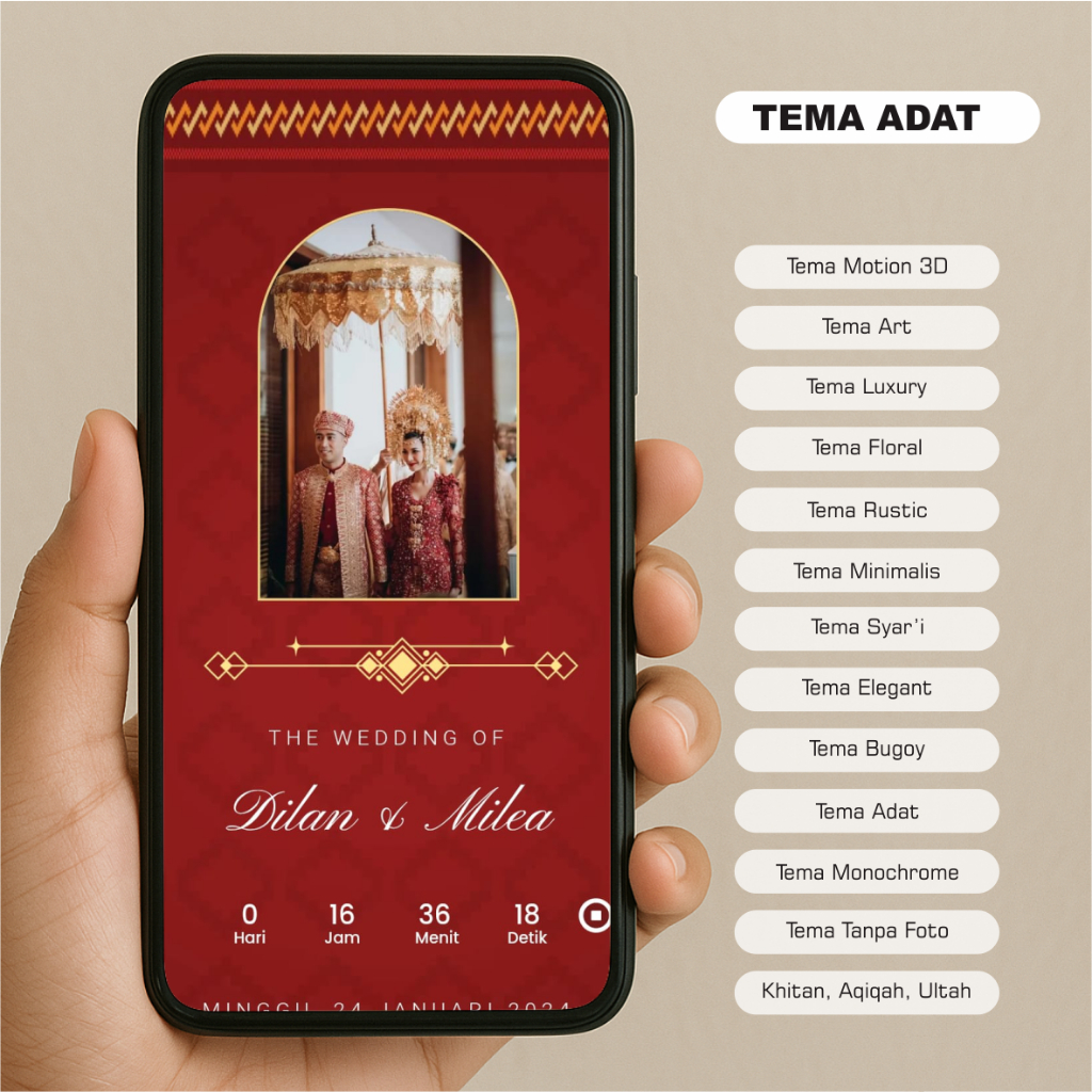 Jual Tema Adat | Undangan Digital Pernikahan Web Murah Website Adat ...
