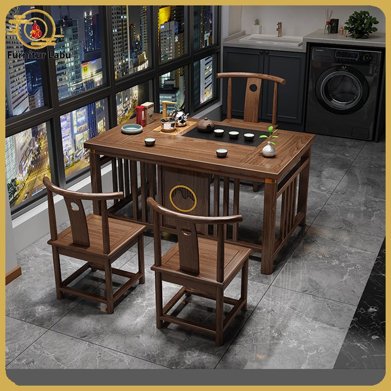 Jual Meja dan kursi teh kayu solid bergaya Cina baru / balkon / balkon ...