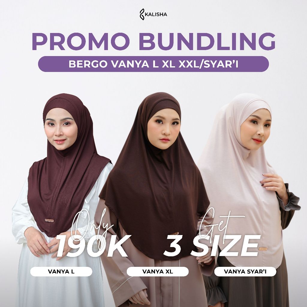 Jual KALISHA X MIMA Paket Hemat 3pcs Jilbab Instan Kaos Kerudung Bergo ...