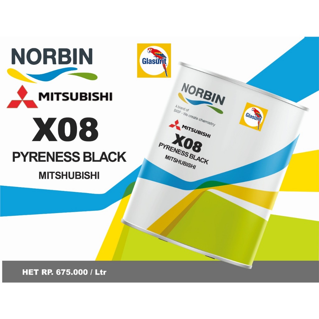 Jual READY MIX MITSUBISHI X08 PYRENESS BLACK | Shopee Indonesia
