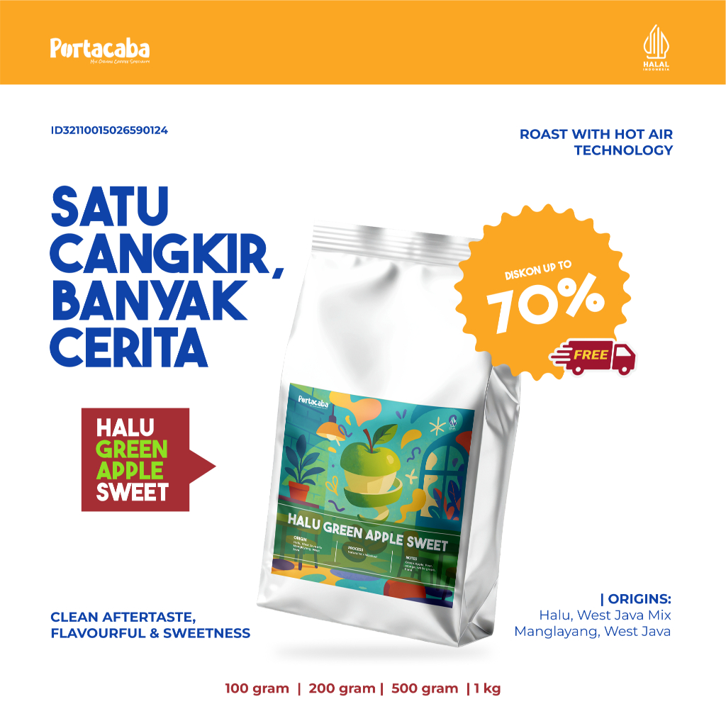 Jual Kopi Arabika Halu Green Apple Sweet Kopi Filter gunung Halu Mix ...