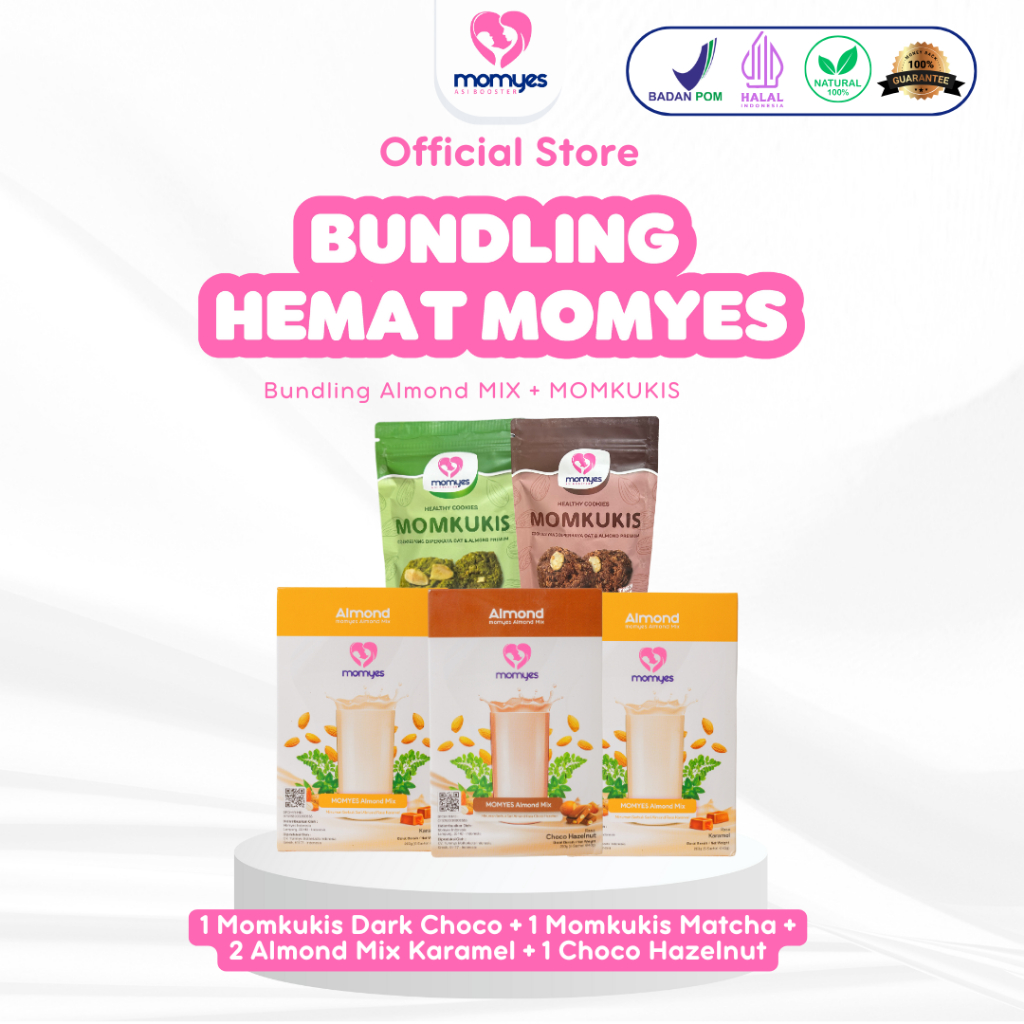 Jual MOMYES - PAKET BUNDLING ALMOND MIX + MOMKUKIS MINUMAN DAN CEMILAN ...