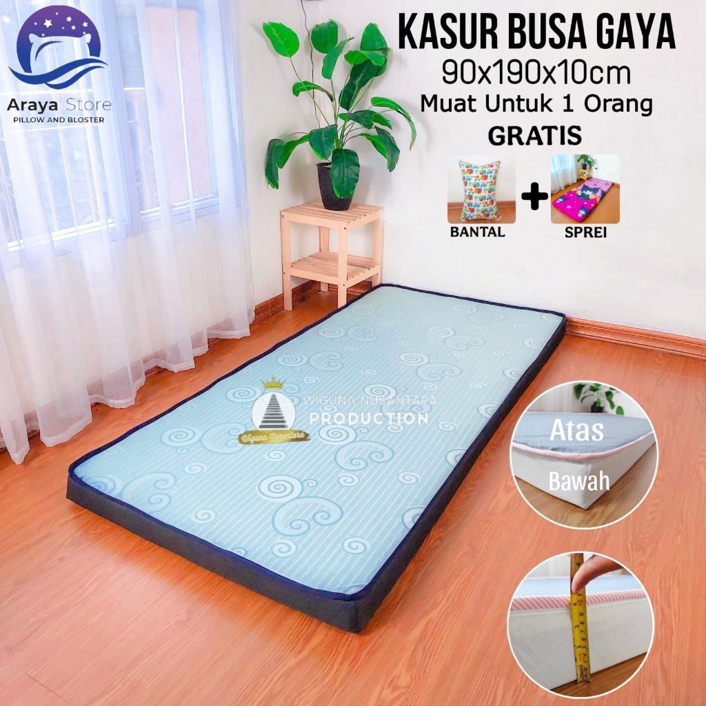 Jual Kasur Busa Gaya 90 x 190 x 10 CM Kasur Untuk 1 Orang Matras Busa ...