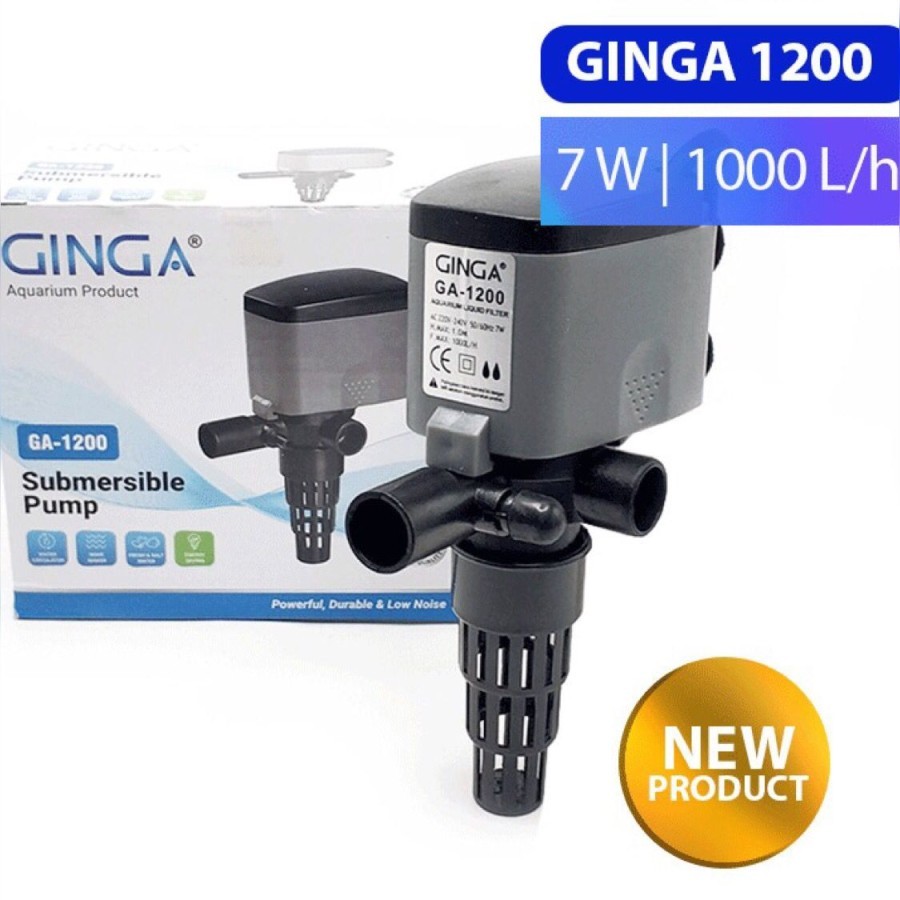 Jual GINGA GA 1200 POWER HEAD Mesin Pompa Celup Filter Aquarium ...