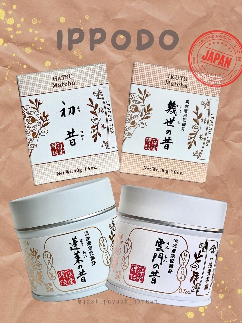 Jual Ippodo Tea Matcha - Hatsu, Ummon, Ikuyo, Horai / Sayaka Ceremonial ...