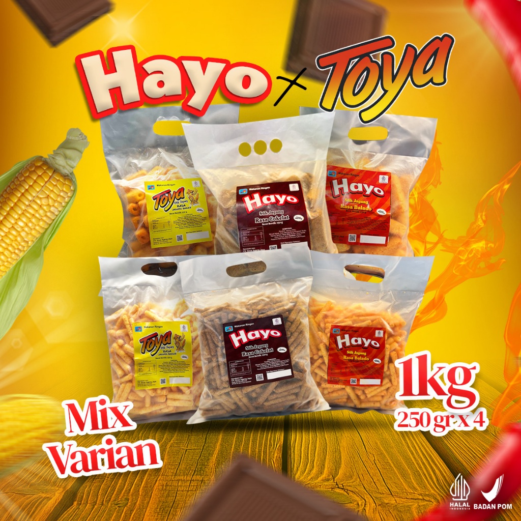 Jual Snack makanan ringan combo momo dan stik 1 KG dan 800 G isi 4 ...