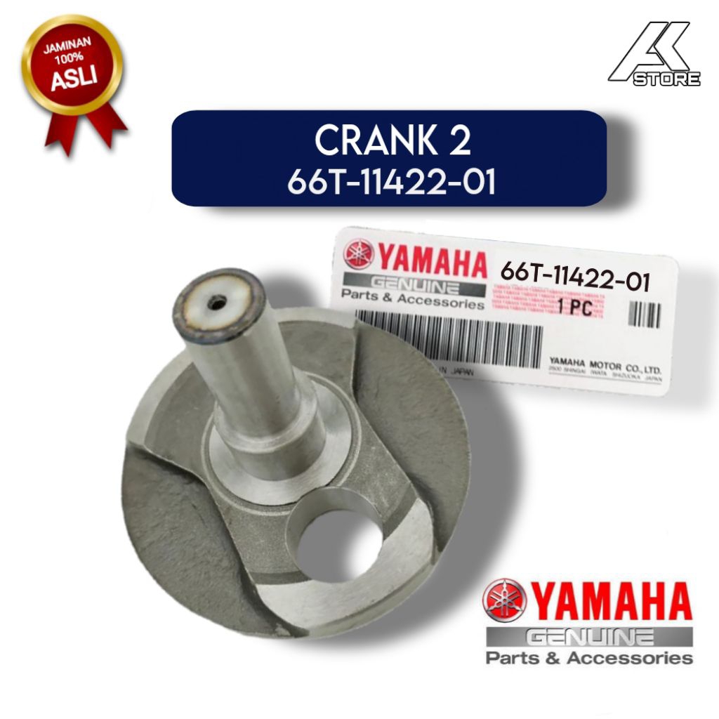 Jual CRANK 2 66T-11422-01 | As kruk atas mesin tempel Yamaha 40PK ...