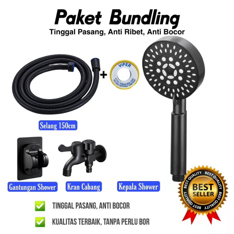 Jual Shower Satu Set Kamar Mandi 3 in1 Jet Closet Head Portable ...
