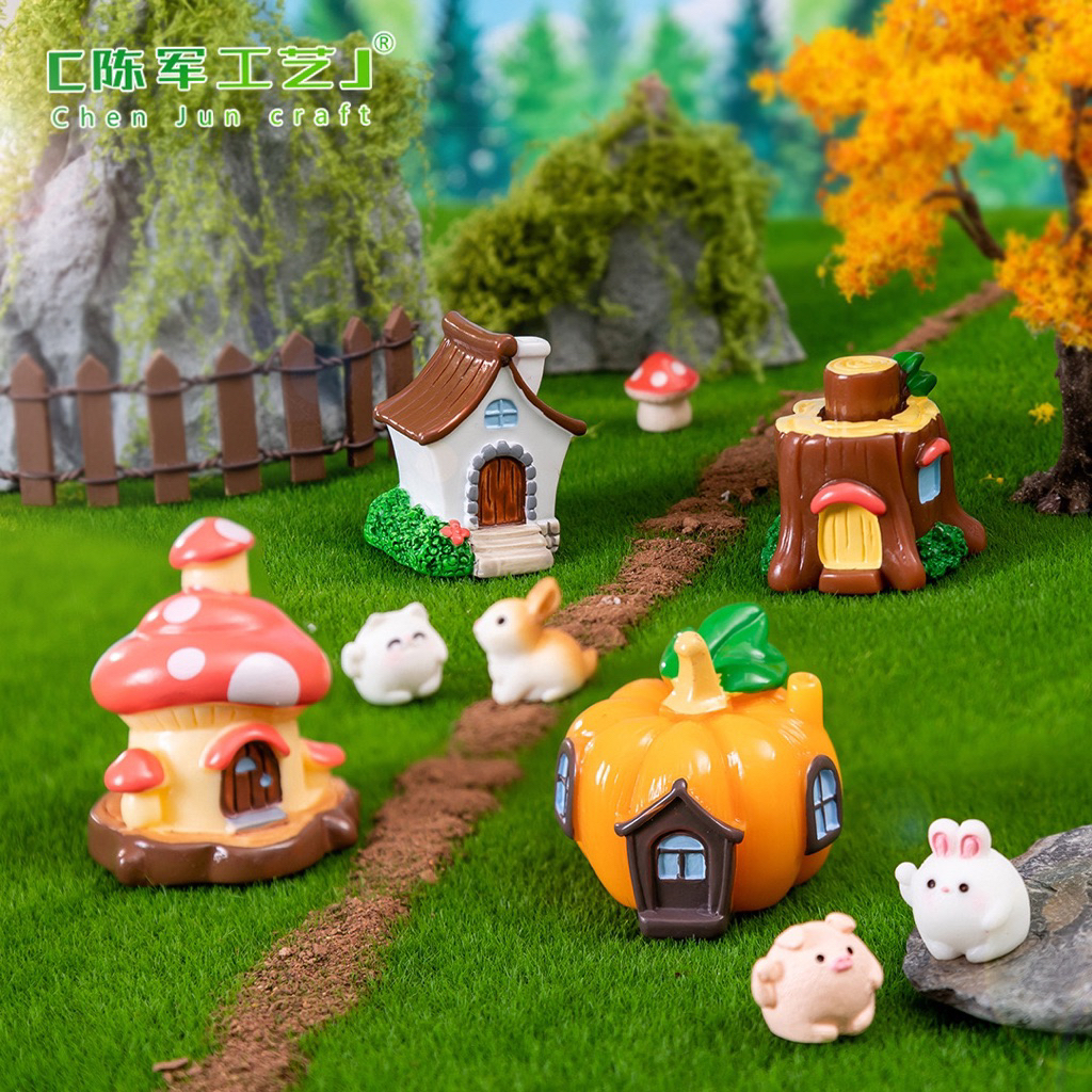 Jual (1pcs) Miniatur Resin Aneka Rumah Unik Miniatur Rumah Rumahan ...