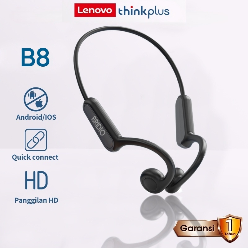 Jual Lenovo x Bridio B8 Wireless Headphone Bone Conduction Bluetooth ...