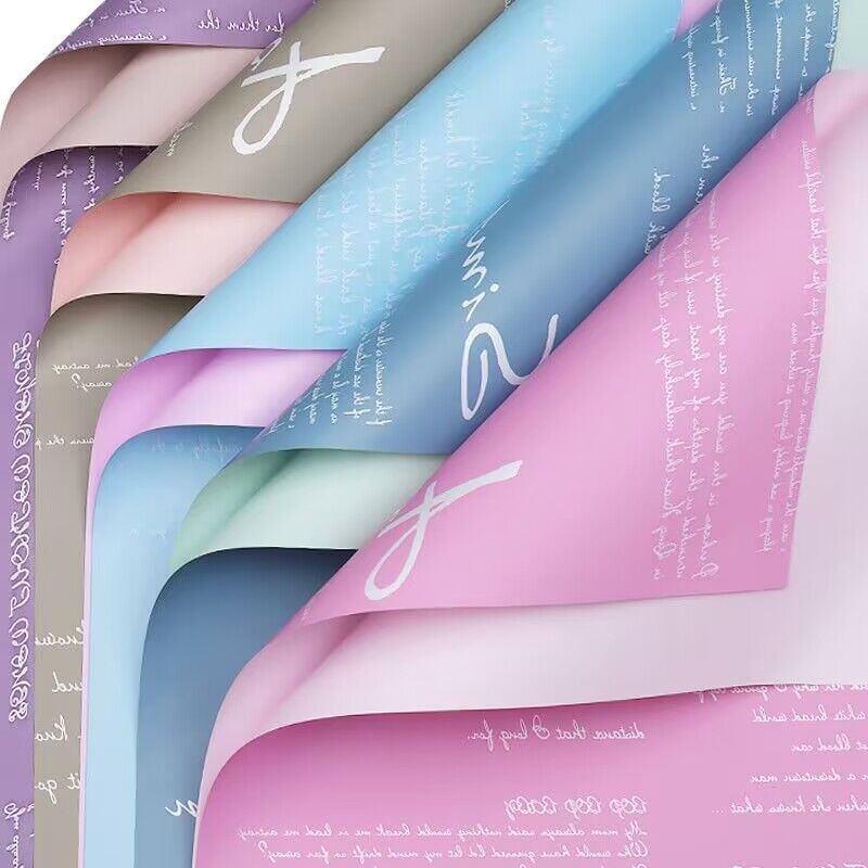 Jual Flower Wrapping Paper Letter Newspaper Kertas Buket Bunga Motif ...