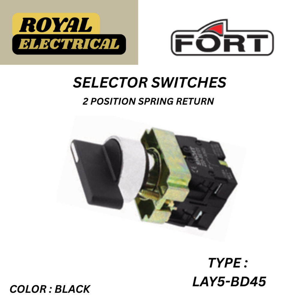 Jual FORT SELECTOR SWITCHES 2POSITION SPRING RETURN / 22MM / 1NO ...