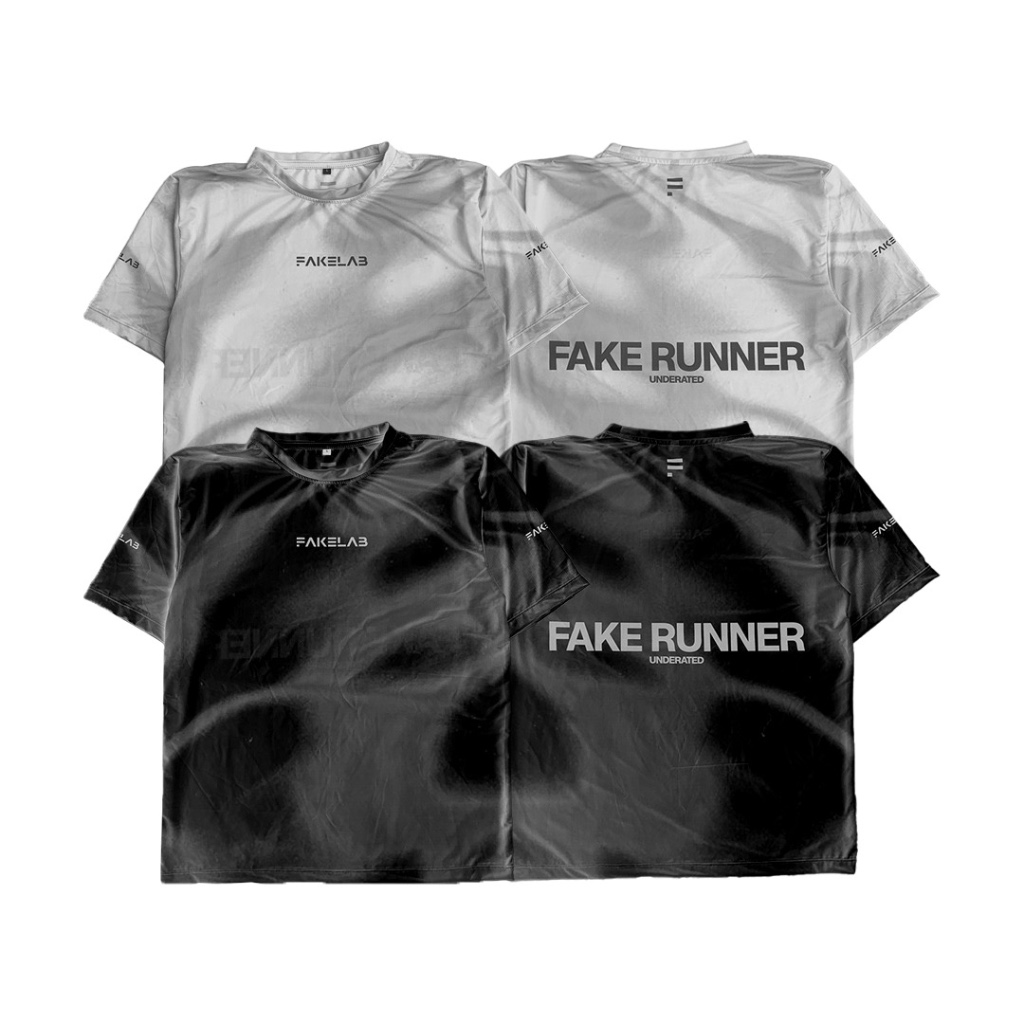 Jual Fakelab Unisex Jersey Running Fake Runner 100gsm / Trail Dry Fit ...