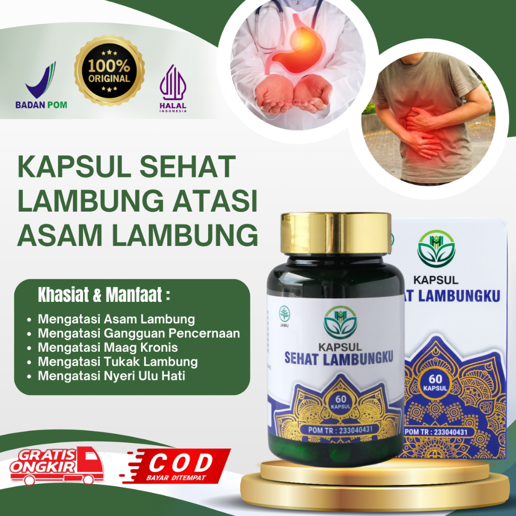Jual Kapsul Sehat Lambungku Solusi Asam lambung Gangguan Pencernaan ...