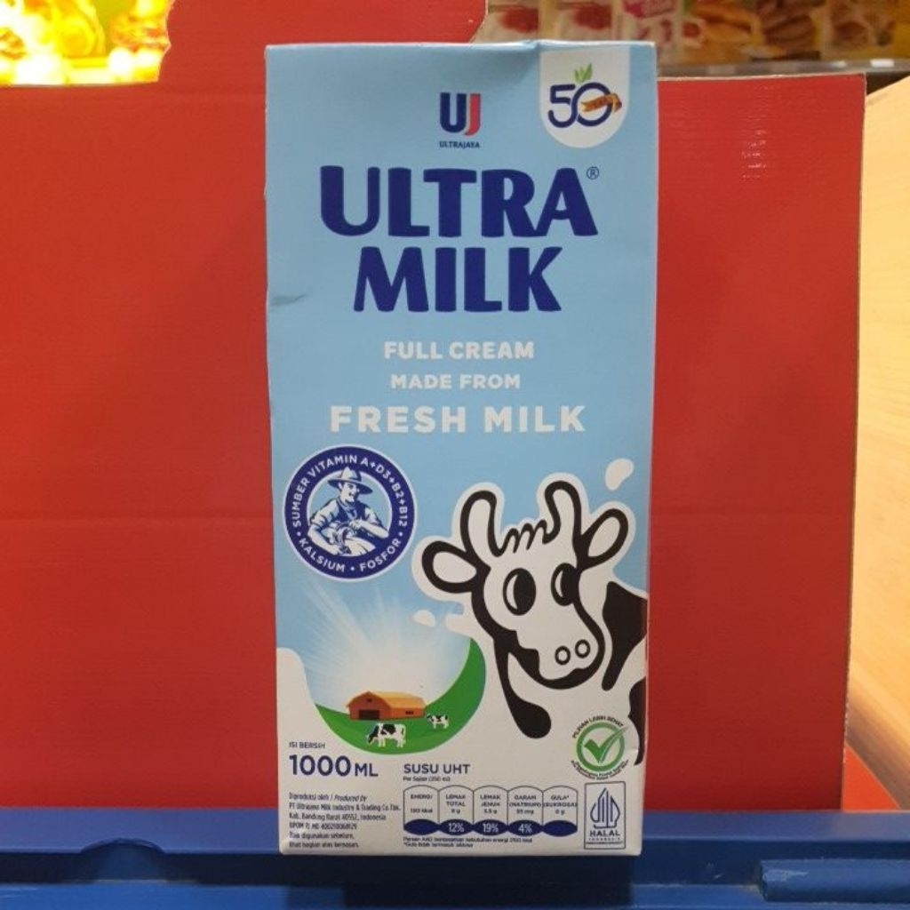 Jual ULTRA MILK FULL CREAM Made From Fresh Milk 1000ml | Shopee Indonesia