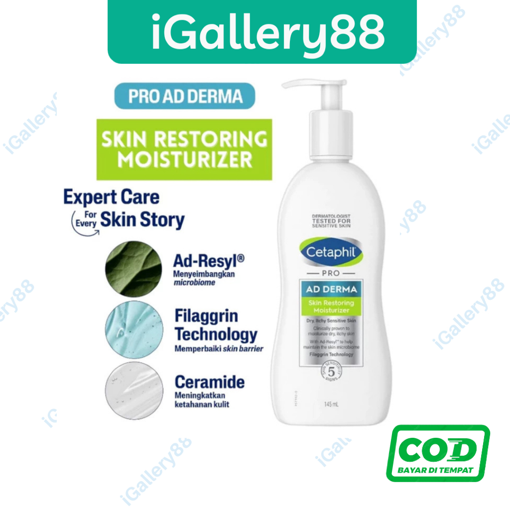 Jual Cetaphil Pro AD Derma Skin Restoring Moisturizer dengan Ad-Resyl ...