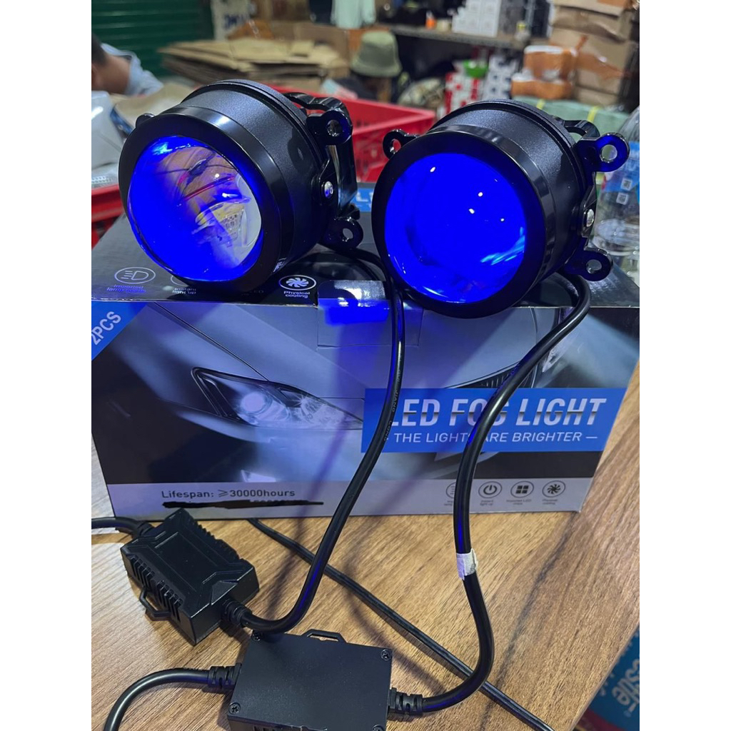 Jual Foglem Projector Biled 3 Warna Alumunium Lensa LED Lampu Kabut ...