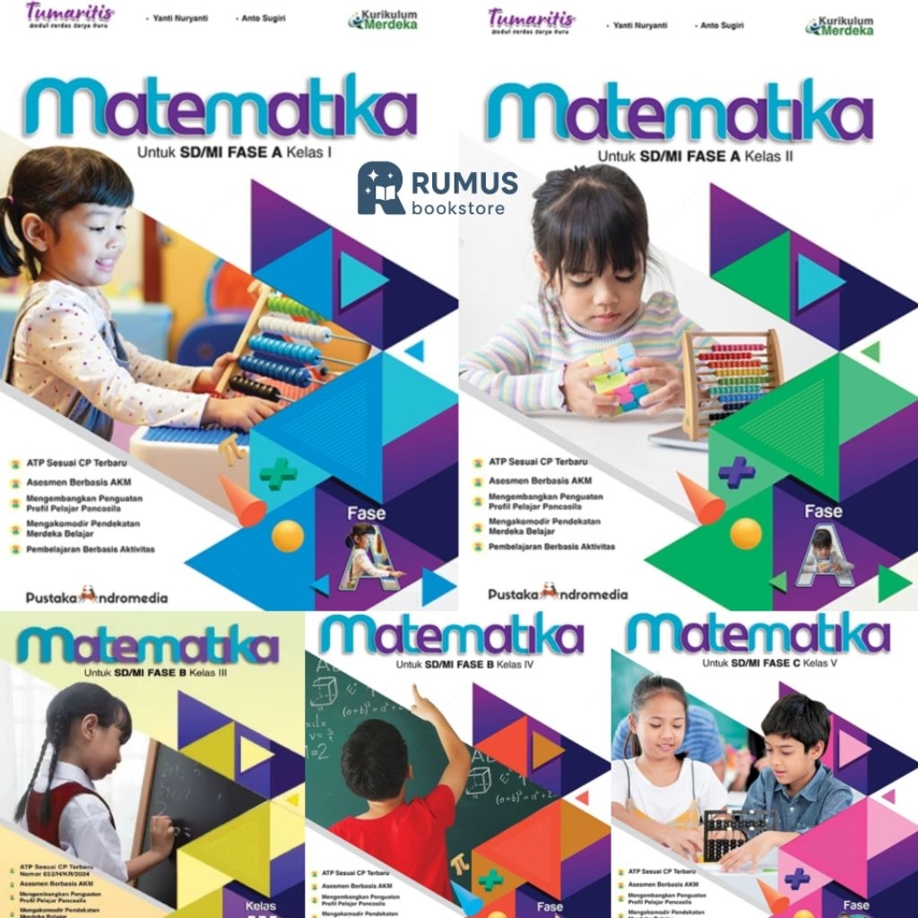 Jual Buku TUMARITIS Matematika SD Kelas 1 2 3 4 5 Kurikulum Merdeka ...