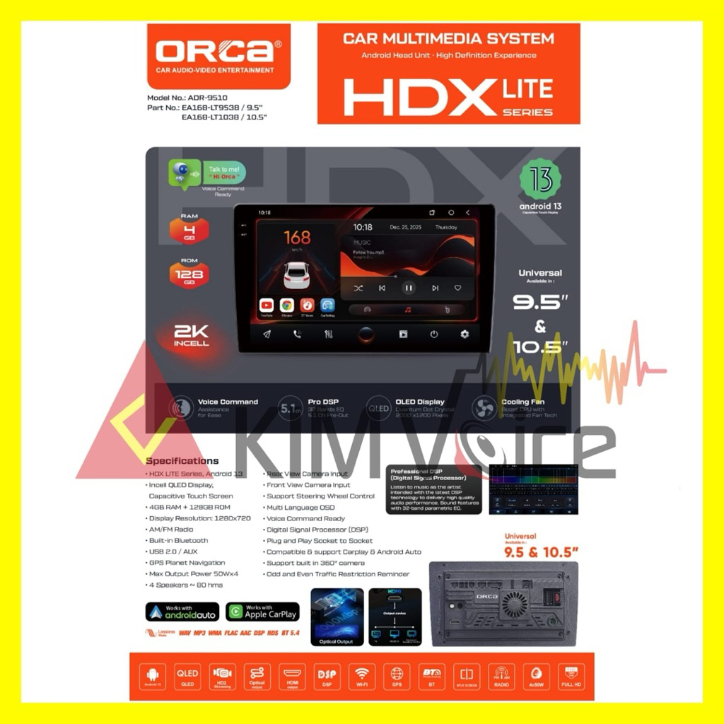Jual Head unit Android Orca HDX Lite 9inch 10inch | Shopee Indonesia