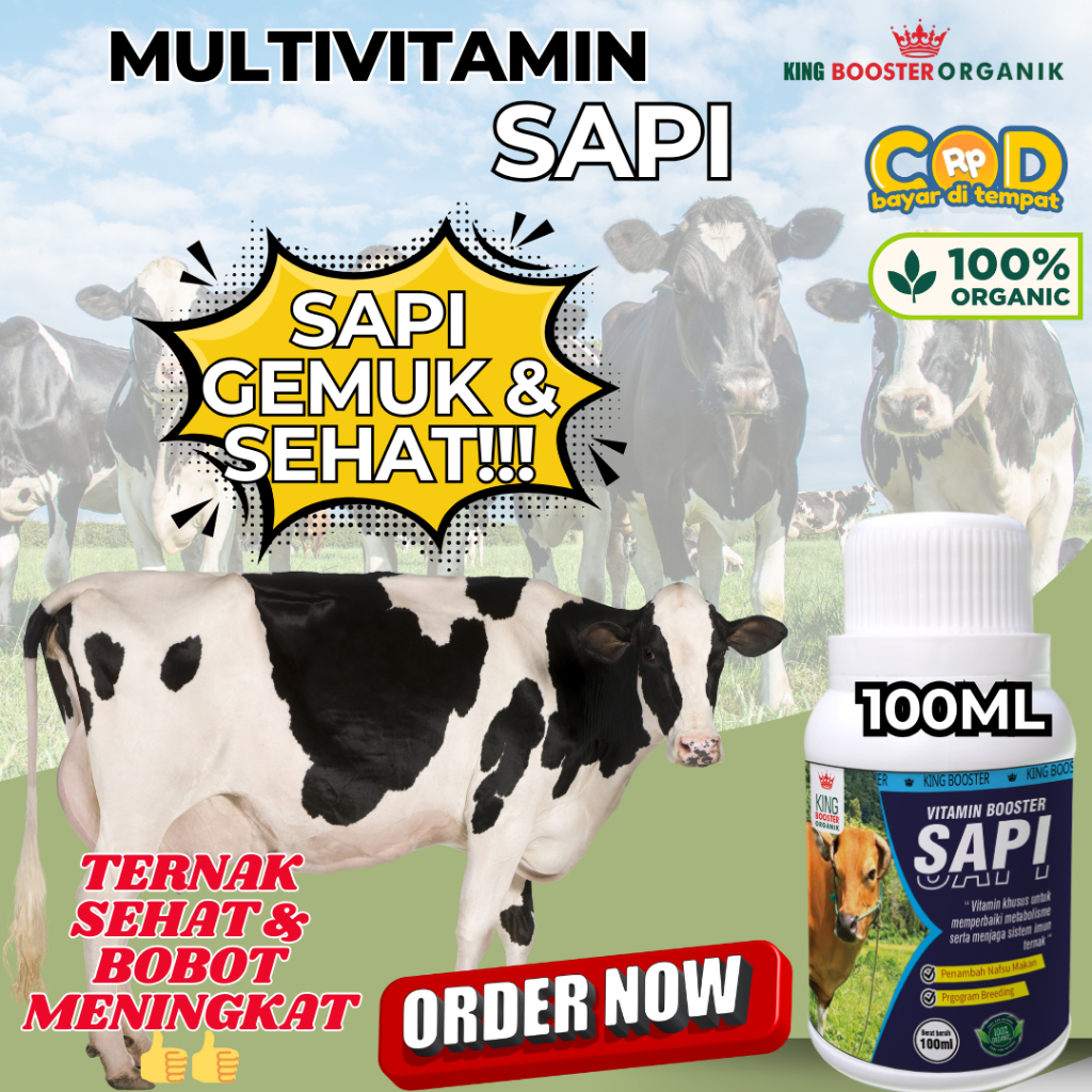 Jual VITAMIN BOOSTER SAPI, Vitamin Ternak Organik Penggemuk Sapi ...