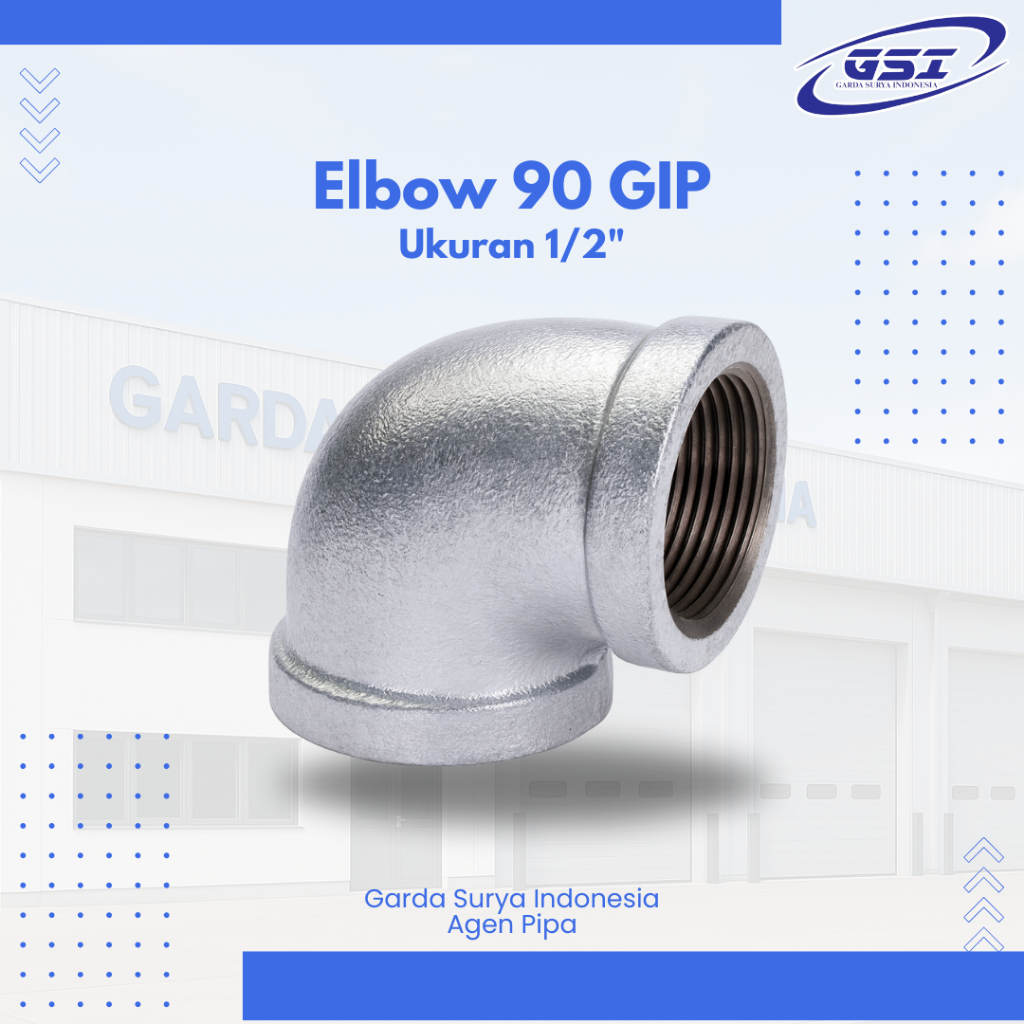 Jual ELBOW 90° GIP 1/2" – Sambungan Pipa Galvanis Ulir L Siku Kuat ...