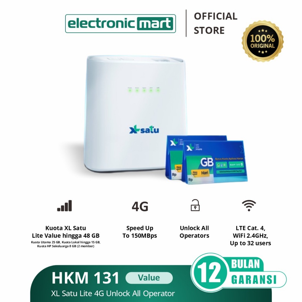 Jual HKM131 XL SATU Lite Value Modem Wifi 4G High Speed | Shopee Indonesia