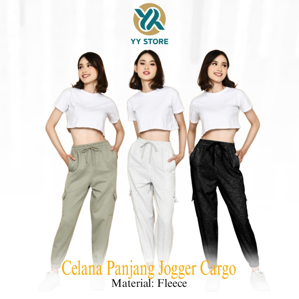 Jual CELANA JOGGER CARGO SWEATPANTS CELANA PANJANG WANITA PRIA UNISEX | Shopee Indonesia