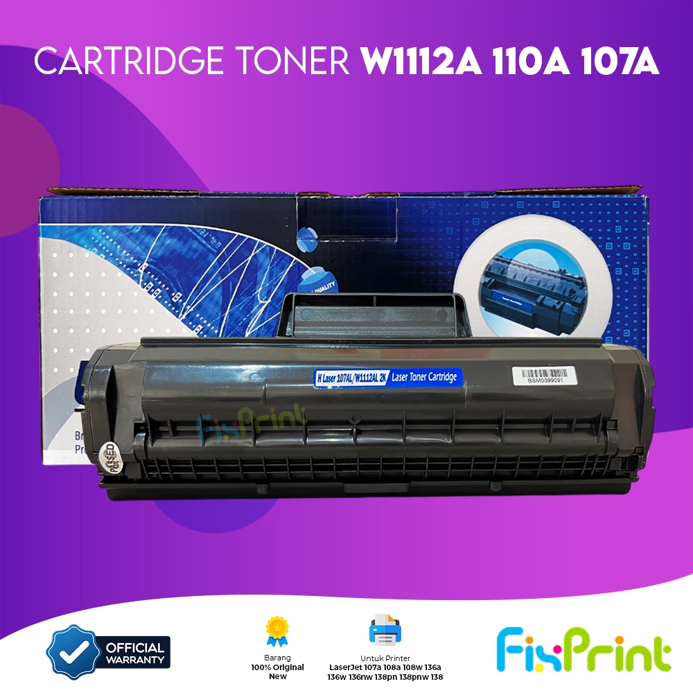 Jual Cartridge Toner W1112A W1107A 110A 107A Printer LaserJet ...