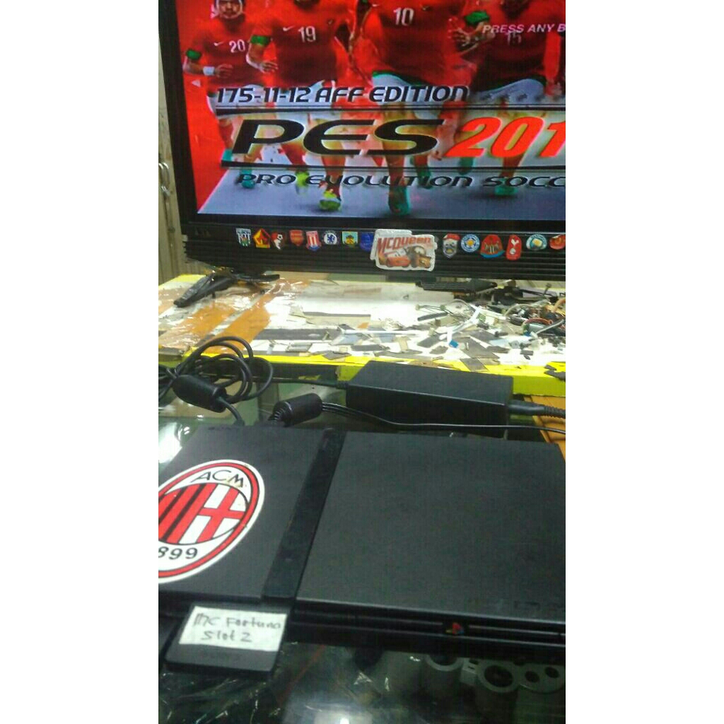 Jual ps2 slim seri 75007 main pakai flash disk 8gb kondisi normal ...