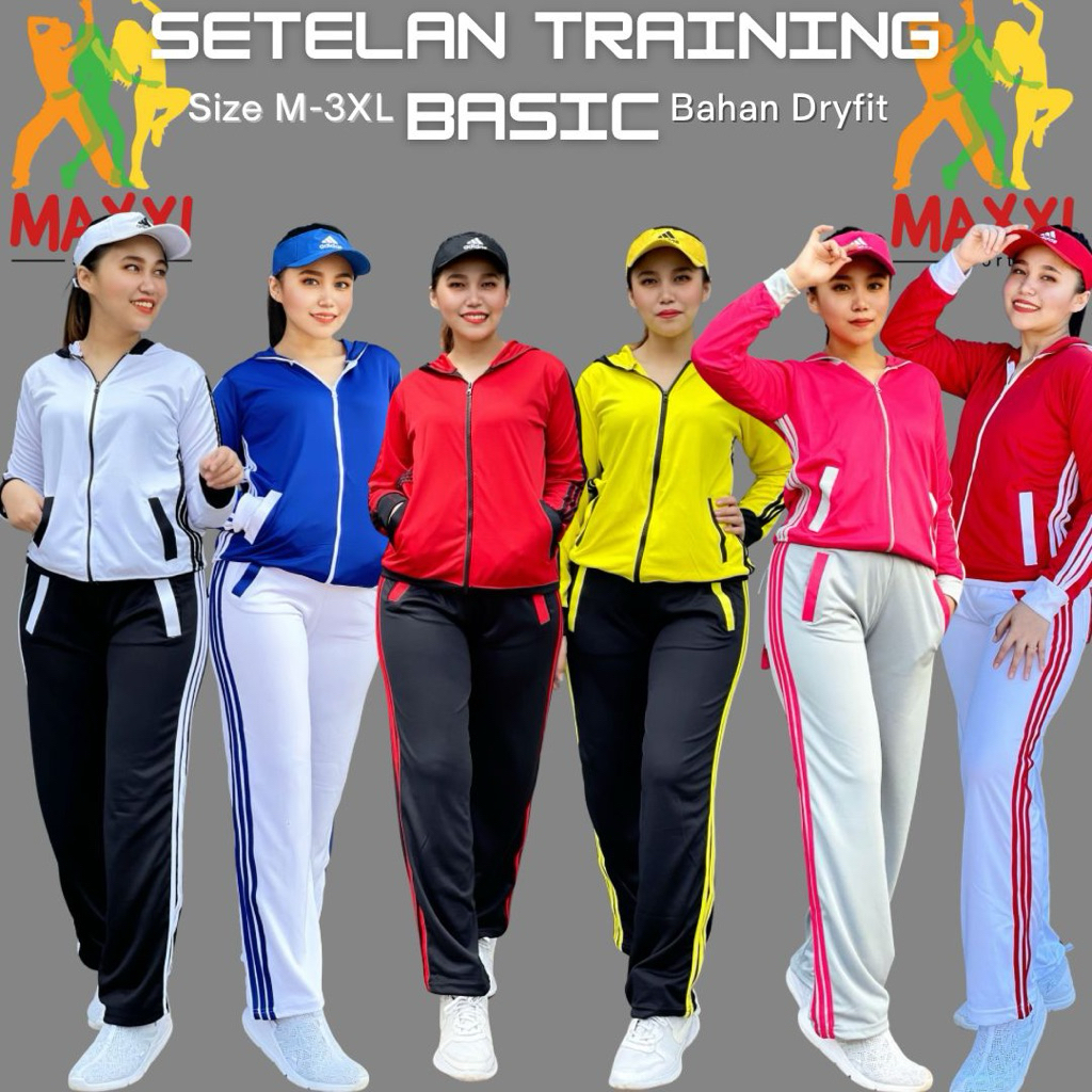 Jual Setelan Baju Senam Lapangan Training Hijab Cycling Fitness Muslim ...