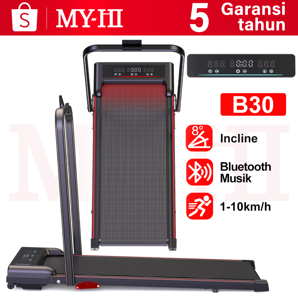 Jual MY-HI Treadmill electric B30 low watt Treadmill Portable incline ...