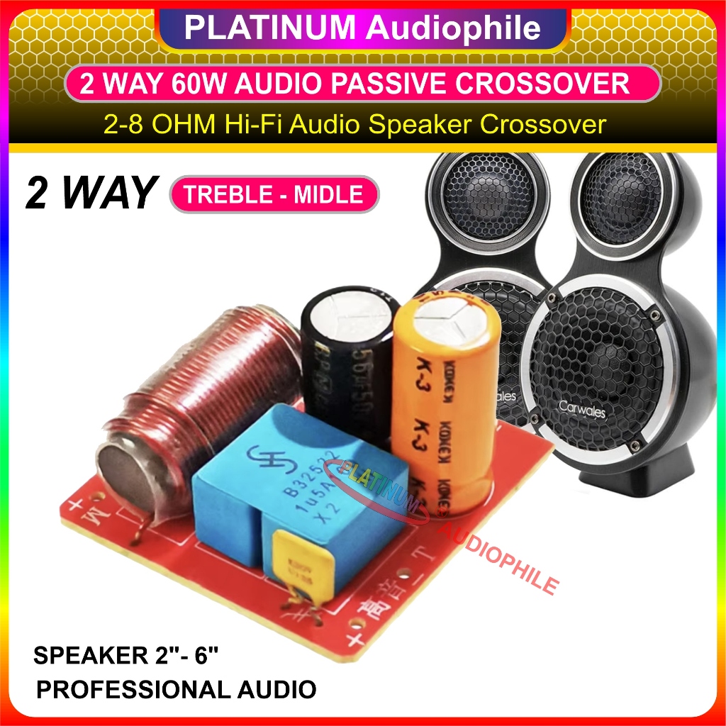 Jual Crossover Pasif 2 Way Treble Midle Vocal Mid High Passive Speaker ...