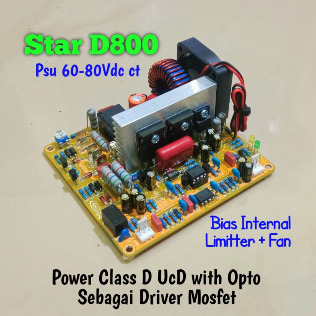 Jual Power Class D UcD Tanpa Bias. Star D800 OPTO Driver | Shopee Indonesia