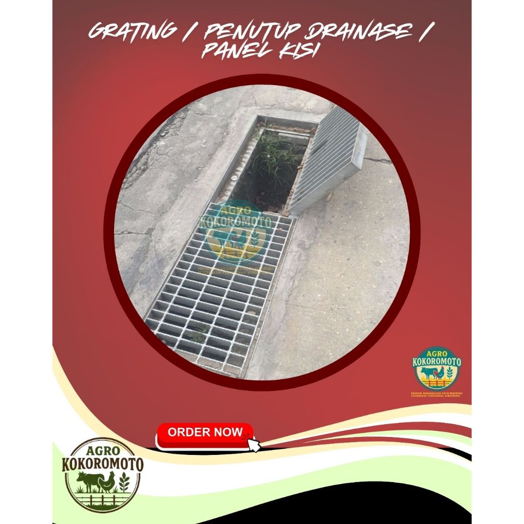Jual Tutup Selokan Saluran GOT Besi Galvanis Anti Karat Steel Gratimg ...