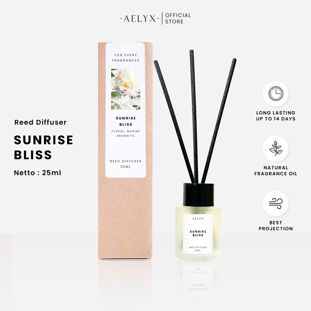 Jual Aelyx Reed Diffuser Sunrise Bliss Pengharum Ruangan Aromaterapi ...